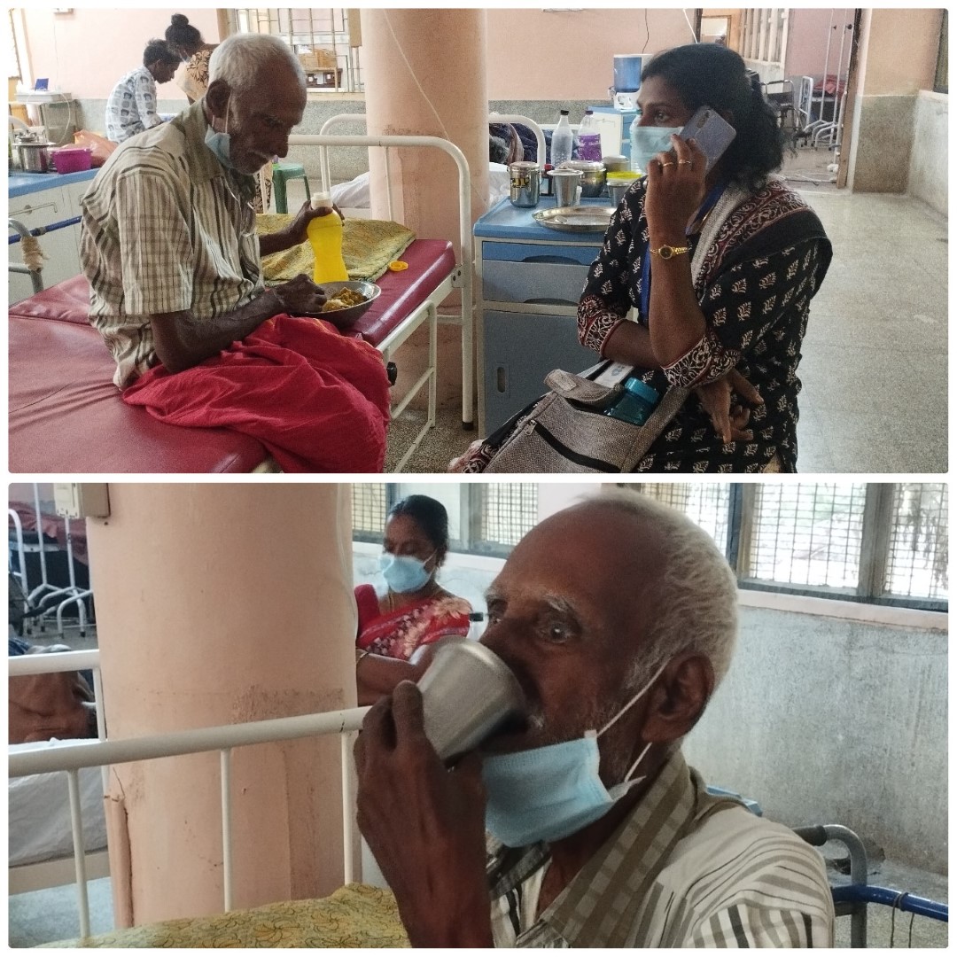 Snehan Home supporting Murugesan at TB Hospital – Snehan